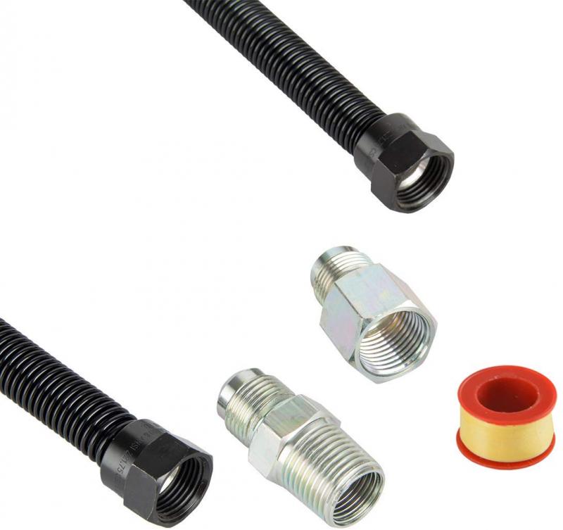 Stanbroil 1 2 X 48 Non Whistle Flexible Flex Gas Line Connector Kit